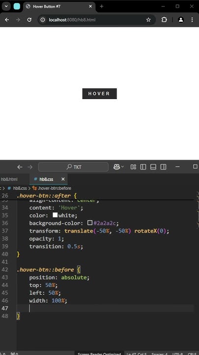 🔥 CSS Hover Effects for Buttons (#7 - Simple & Stylish) 🔥 #css #csshover #coding #html - YouTube
