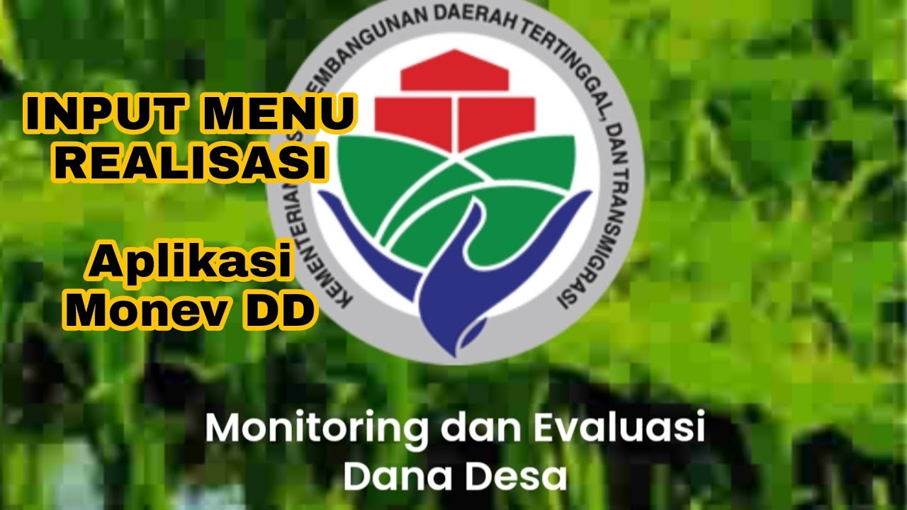 Cara mengisi menu Realisasi di Monev DD - YouTube