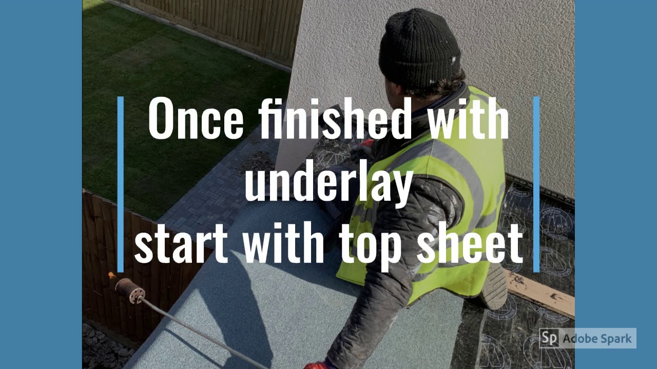Step by step Hot torch on Flat roof - YouTube