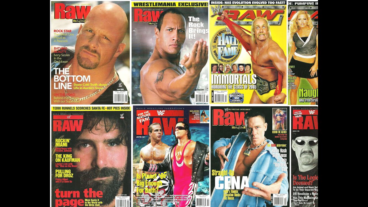 WWF/WWE RAW Magazines from the 90s and 2000s #wwe #prowrestling - YouTube