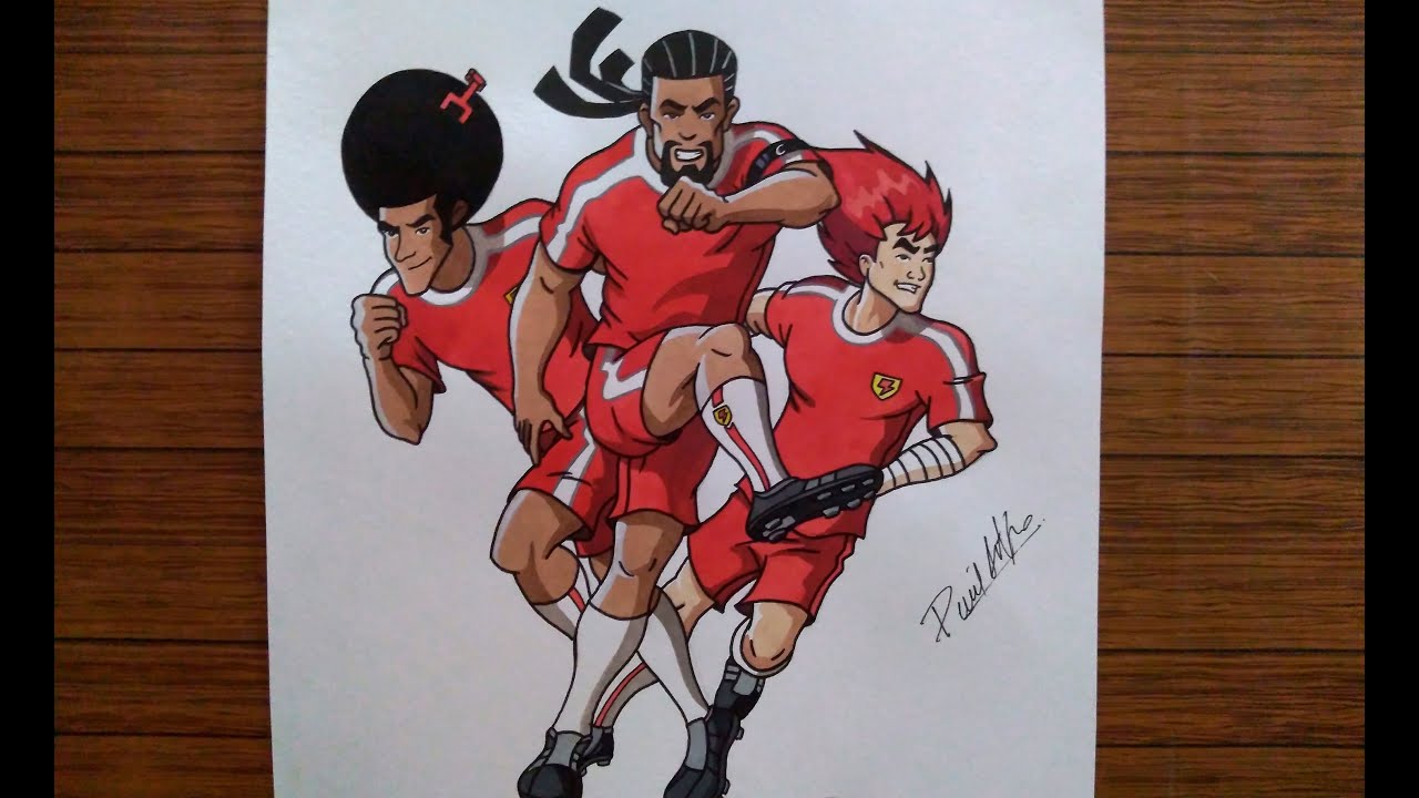 DRAWING SUPA STRIKAS | Football | Devil Arts - YouTube