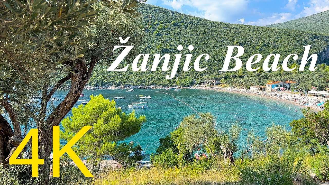 Žanjic Beach 🏝️ Herceg Novi Montenegro 🇲🇪 4K Walking Tour - YouTube