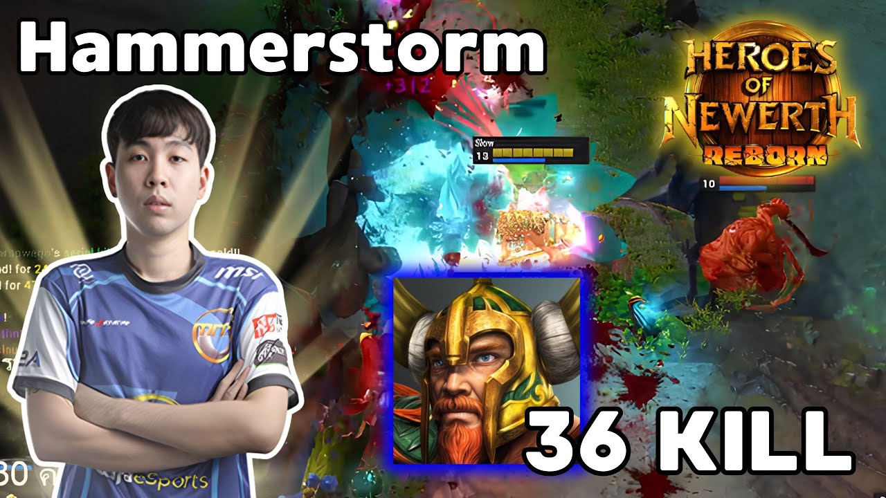 HoN REBORN - Hammerstorm ไล่ทุบ สนุกอยู่คนเดียว - YouTube