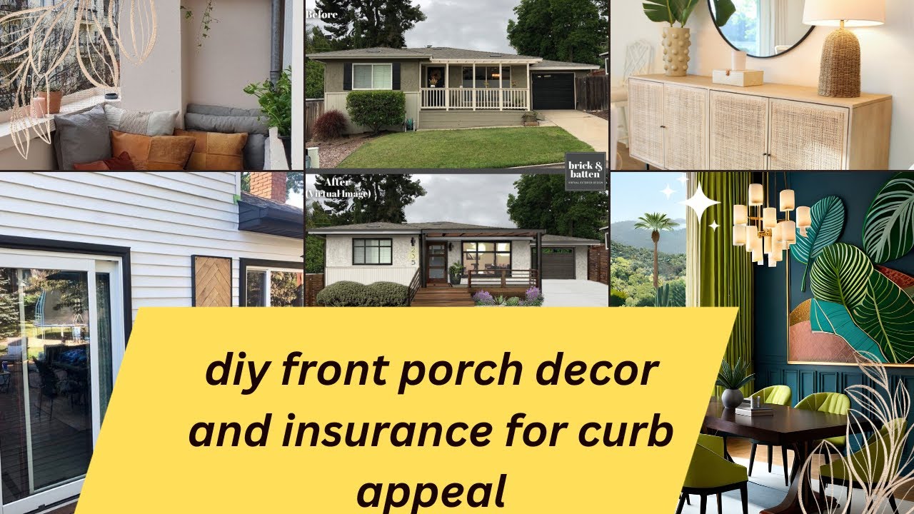 diy front porch decor and insurance for curb appeal - YouTube