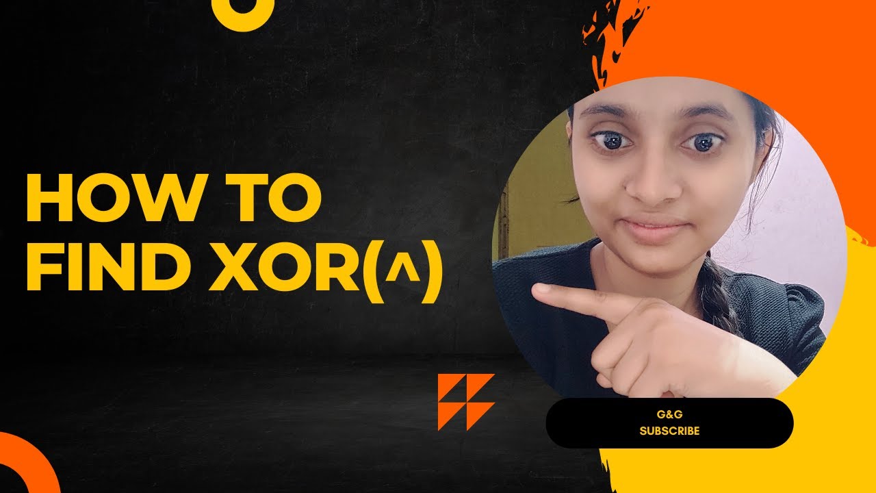 How To Find Xor Coding Video Problemsolving Programming Tricks Tips Gandg Youtube