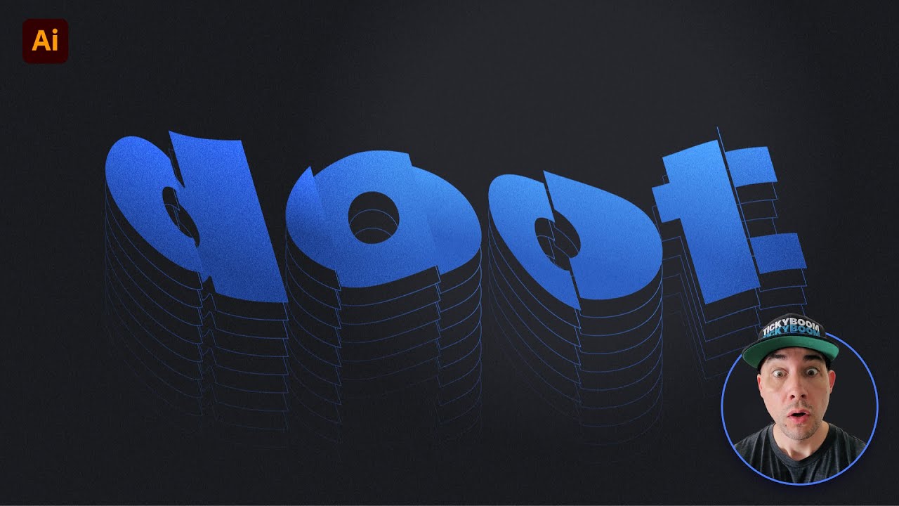 How To: 3D Wavy Text With Deep Layers in Illustrator - YouTube