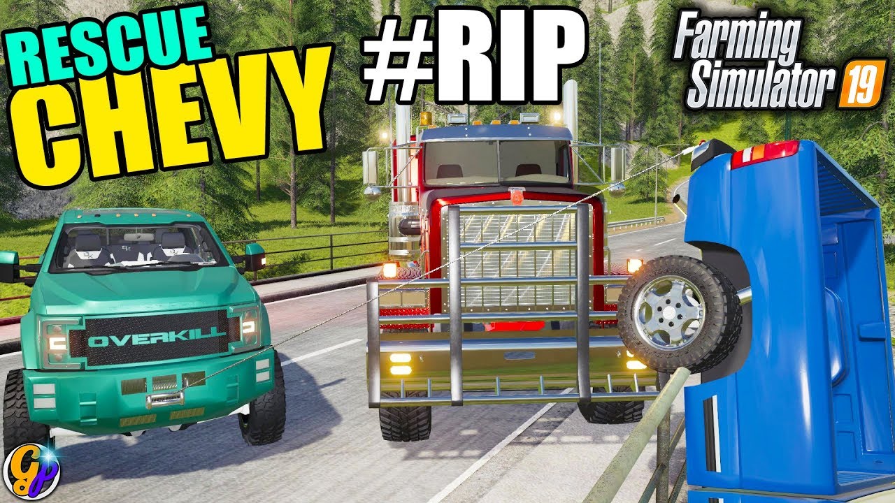 FS19 - CHEVY NEEDS RESCUING $32,000 RESCUE TOWING FARMING SIMULATOR 19 ...