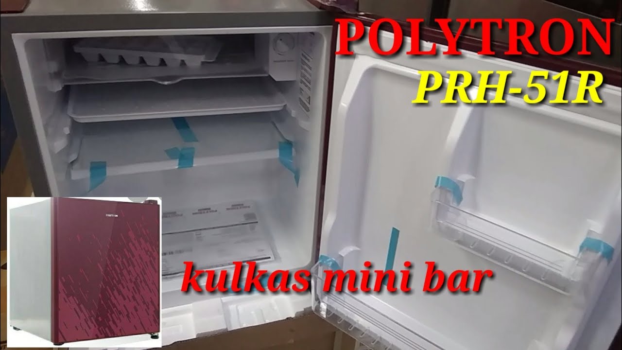 kulkas mini bar POLYTRON PRH 51R - YouTube