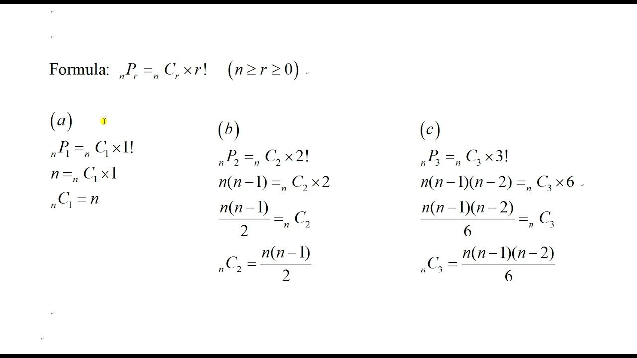 Relationship between nPr and nCr - YouTube