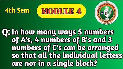 VTU Maths MODULE 4 | 4TH SEMESTER| Homogeneous Recurrence & Counting | DMS Important Questions ...