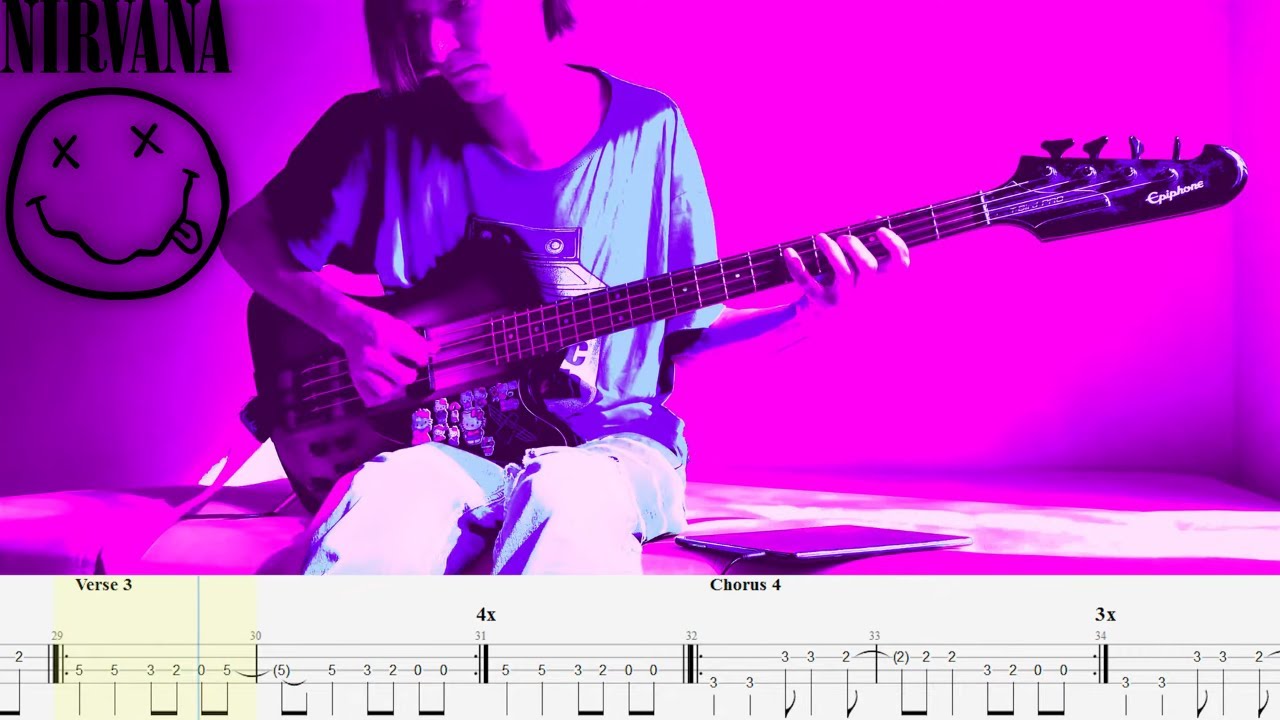 Been A Son (Blew EP version) — Nirvana — Bass cover with tabs (4k ...