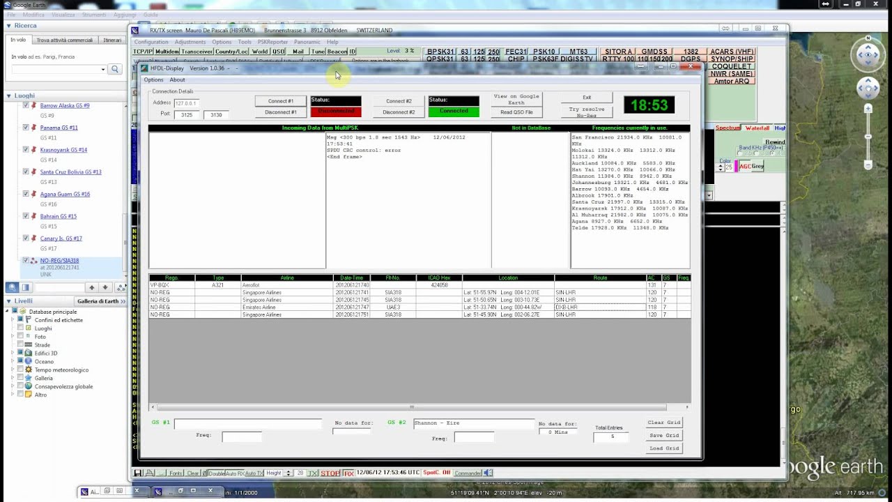 Decoding HFDL whit HFDL-display - YouTube