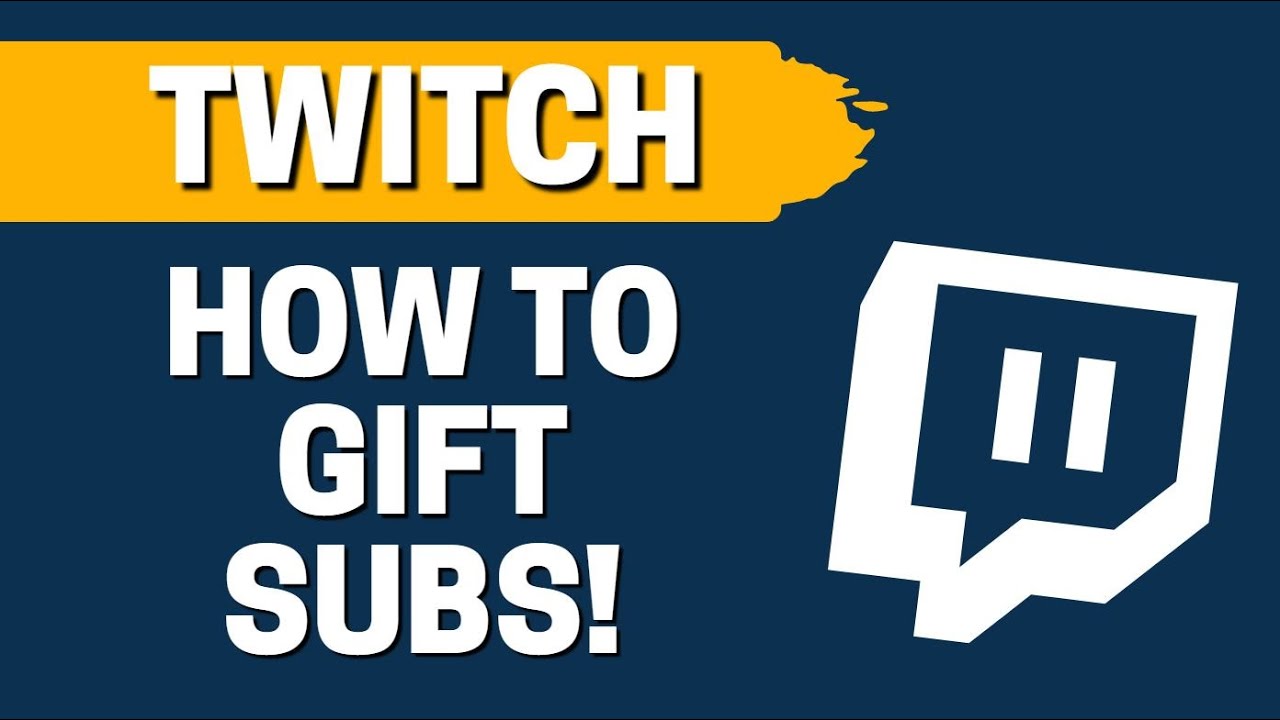 How To Gift a Sub On Twitch - YouTube