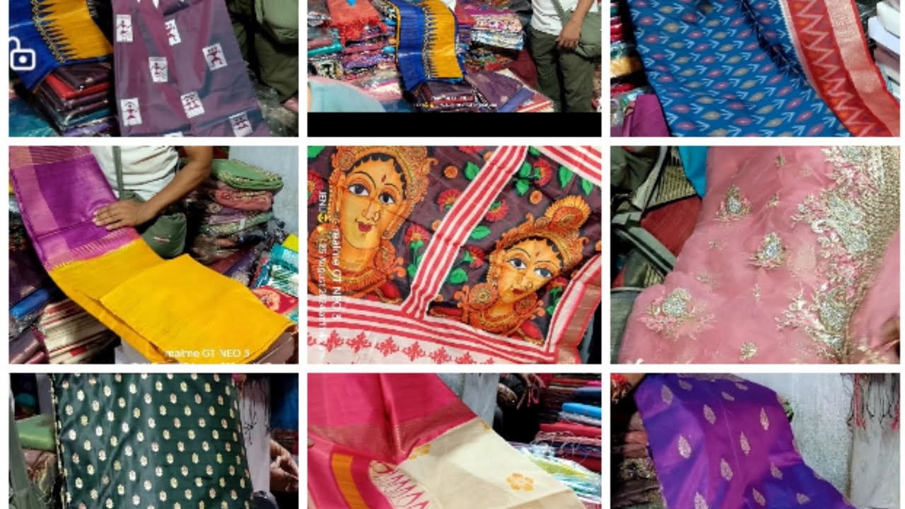 santipur bongo hat saree pujo collection 2024, wholesale market in west ...