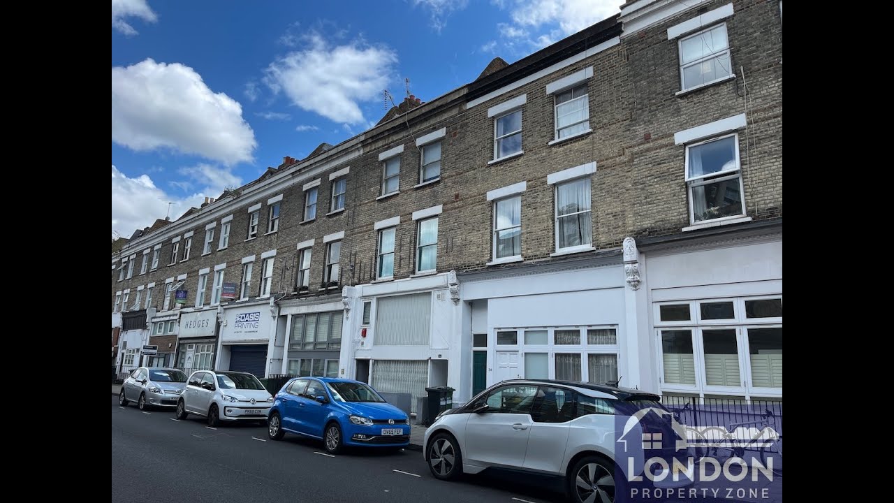 Split level studio / 1 bed flat for sale in Greyhound Road, Hammersmith, London, W6 - YouTube