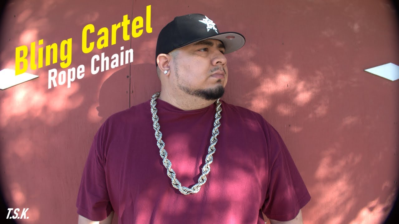🔗Bling Cartel - Silver Tone Rope Chain 20mm Thick x 36" Inch - YouTube