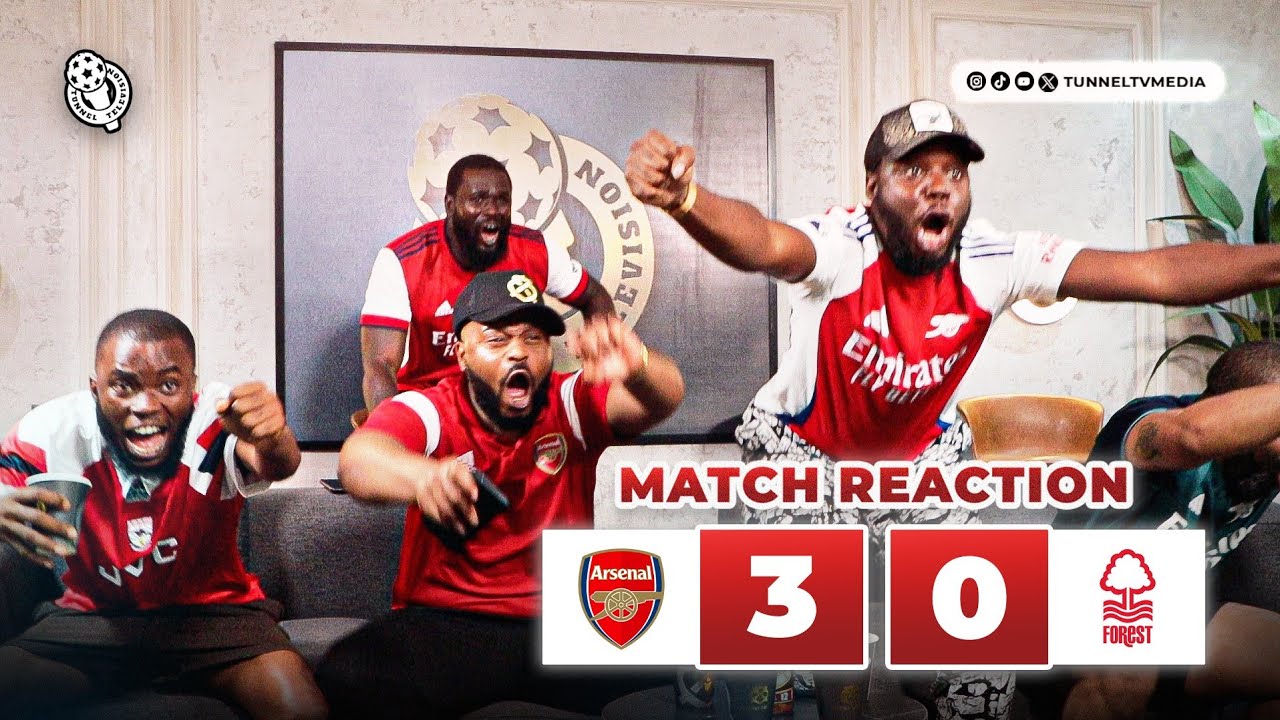 Arsenal 3-0 Nottingham Forest | Full Fan Goal celebrations | Saka ...