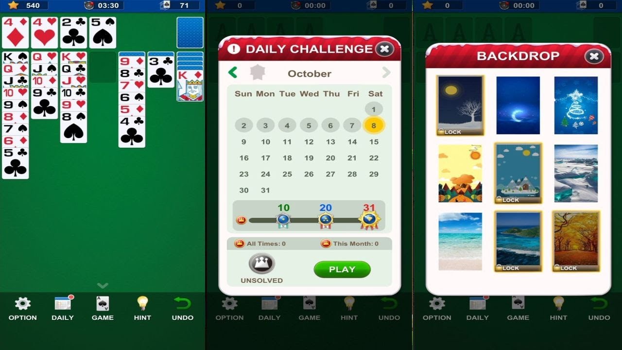 Solitaire (by Big Cat Studio) - free classic offline solitaire card ...