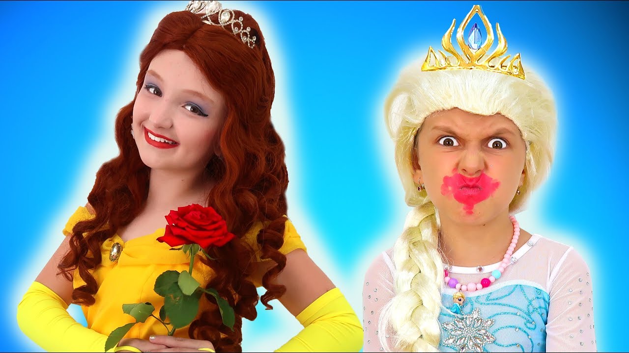 Princess Dress Up & Makeup Transformation Contest Between Elsa and ...