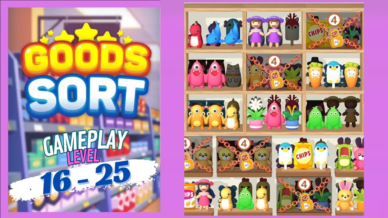 🏅 Goods Sort 🍒🥤🪆 LEVELS 16 - 25 🍄🧃🧸 GAMEPLAY 🎮 FULL GAME - YouTube