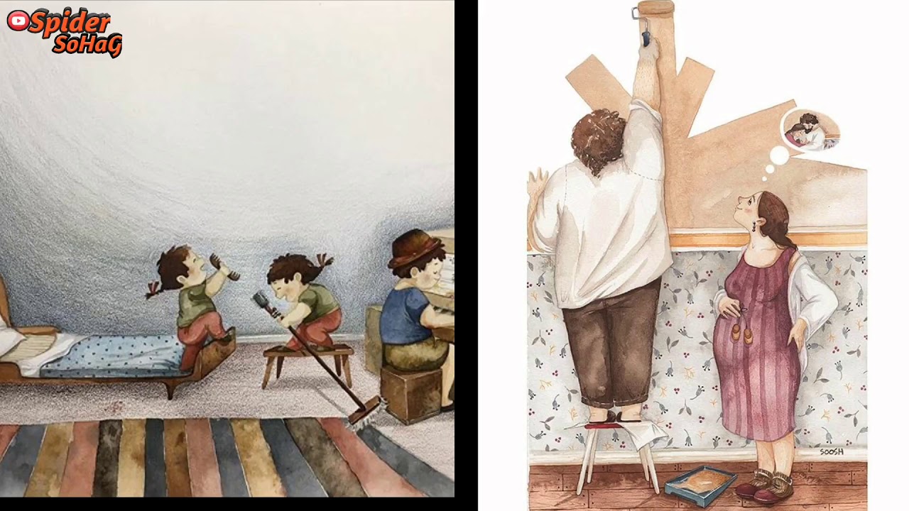 An Artist Draws Warm Family Illustrations Showing What True Happiness ...