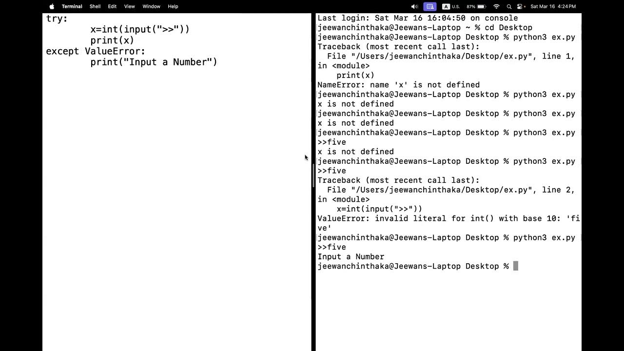 Python3 Exception Handling, File Handling - YouTube