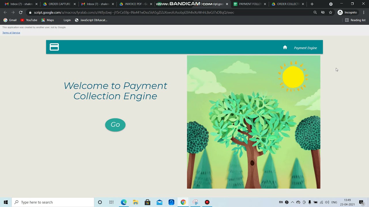 PAYMENT COLLECTION ENGINE LATEST BY GOOGLE SCRIPT & GOOGLE SHEET - YouTube