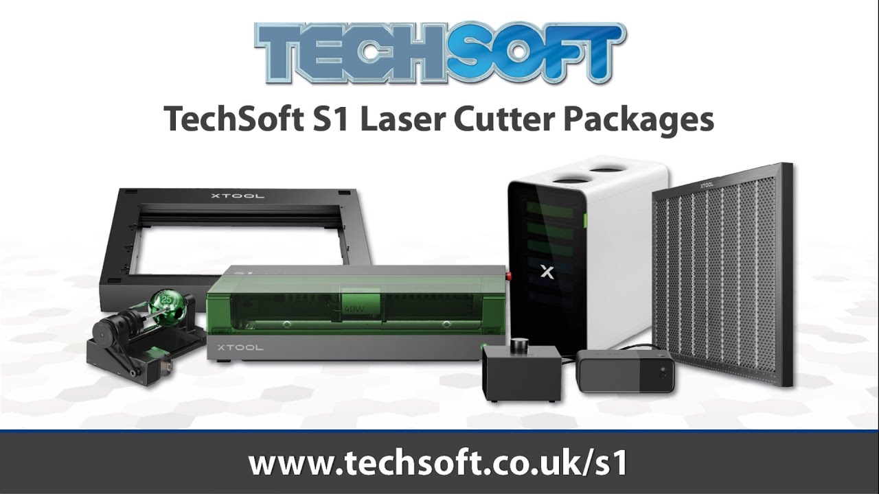 TechSoft xTool S1 40W Diode Laser Cutter - YouTube