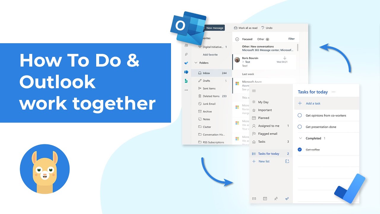 How Outlook and To Do work together - YouTube