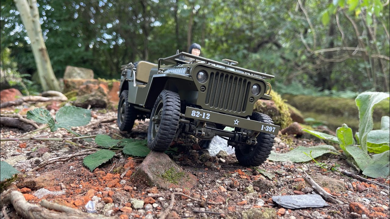 1/12 Scale Willys MB Jeep - Exploring the Trails - YouTube