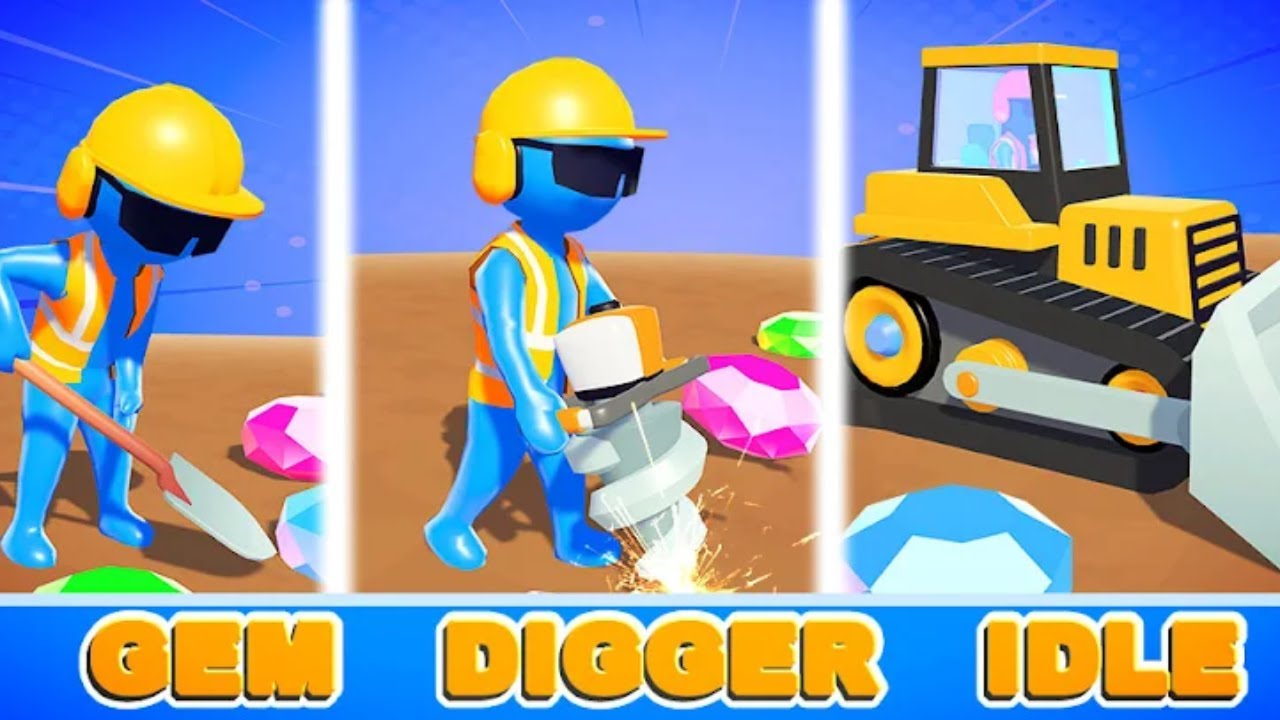 Gem Digger Idle Game Gameplay Android Mobile - YouTube
