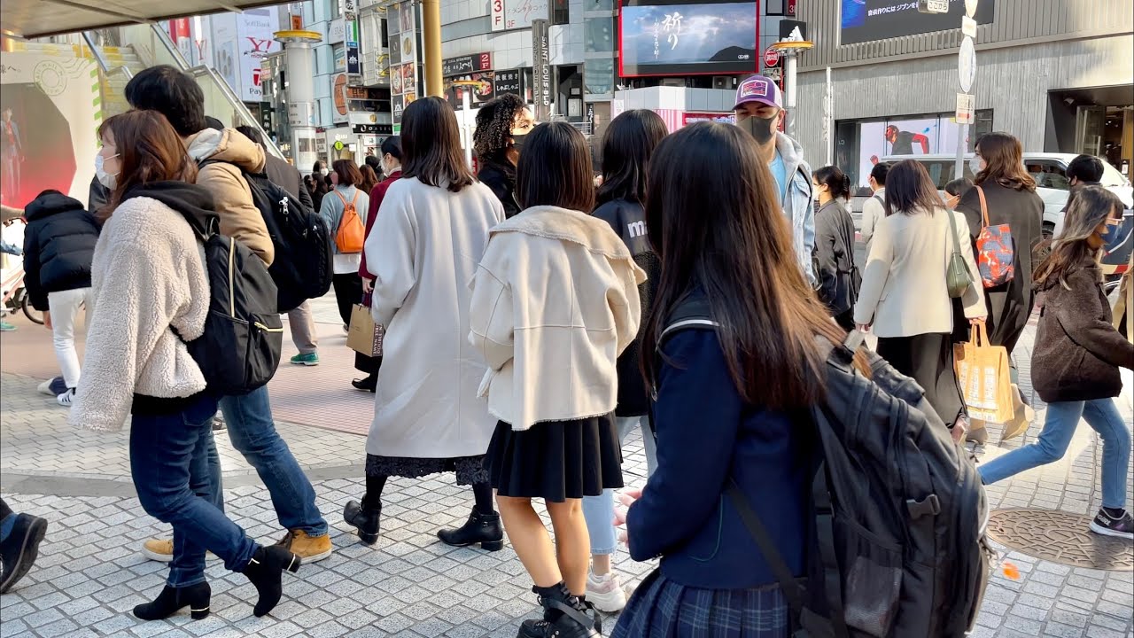 [JAPAN/TOKYO]Shibuya Shibuya Crossing Dogenzaka Slope walking scenery ...