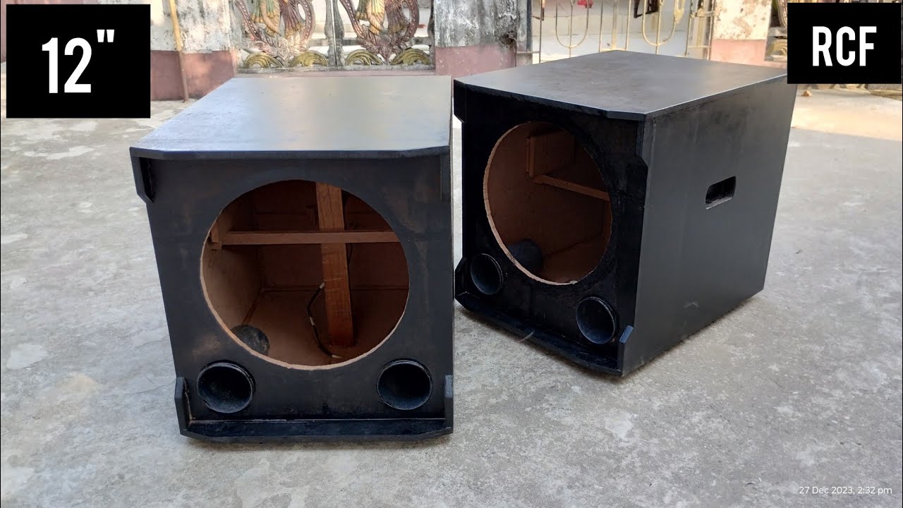 12 inch subwoofer enclosure making - YouTube