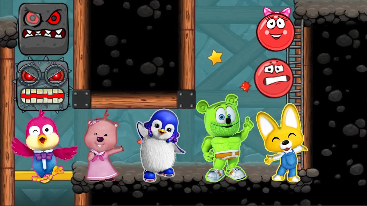 Red Ball 4 vs Pororo Ball All Boss Mix Fight - YouTube