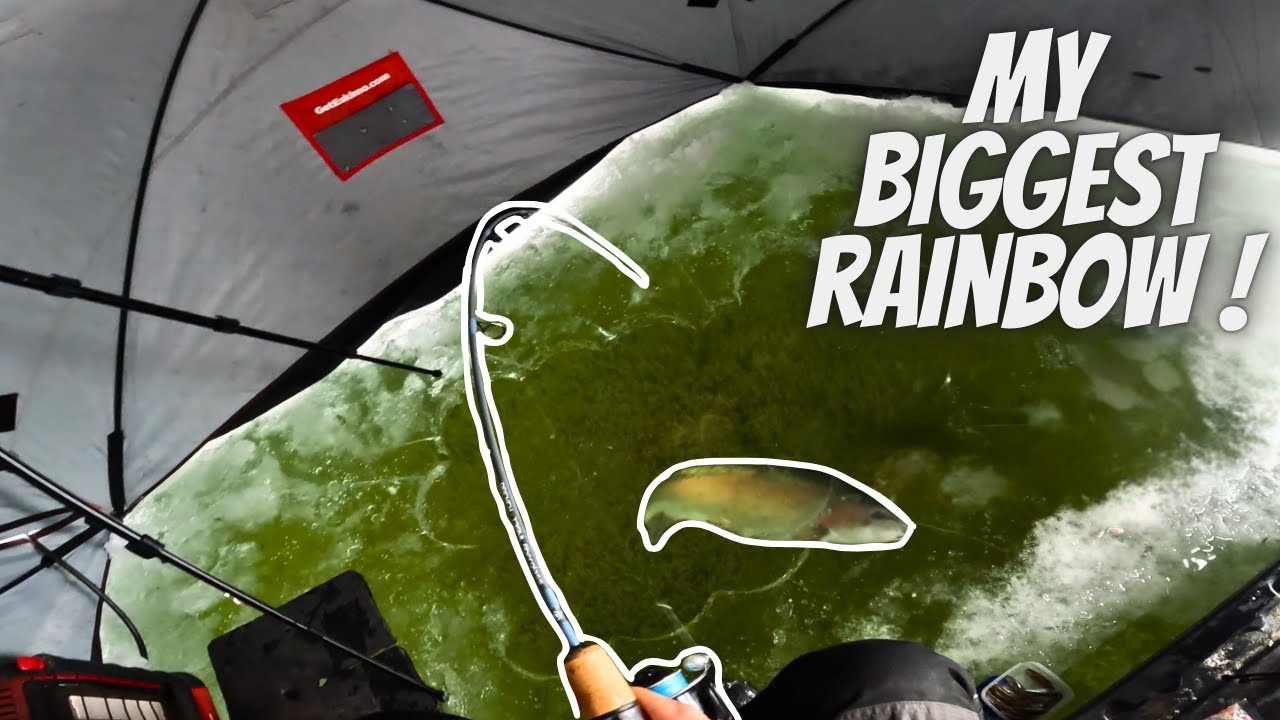 Frostbite First Ice Splash - SIGHT FISHING FOR MASSIVE TROUT - YouTube