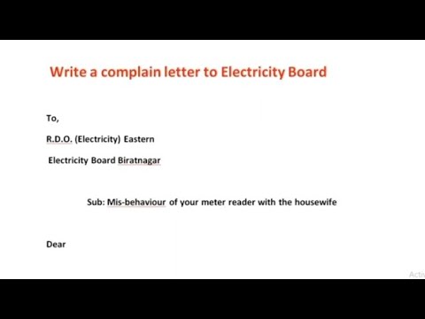 How to write a complain letter||sample example of complain letter to ...