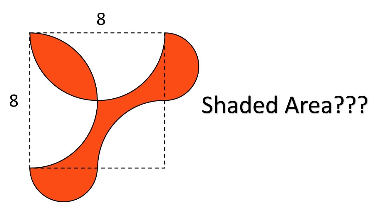 Geometry: Calculating the Area of Shaded Orange Region - YouTube