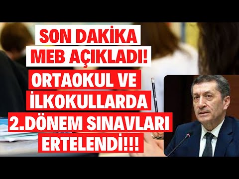 MEB'den Sınavlarla İlgili Son Dakika Açıklaması! Ortaokul ve İlkokulda 2.Dönem Sınavları Ertelendi!