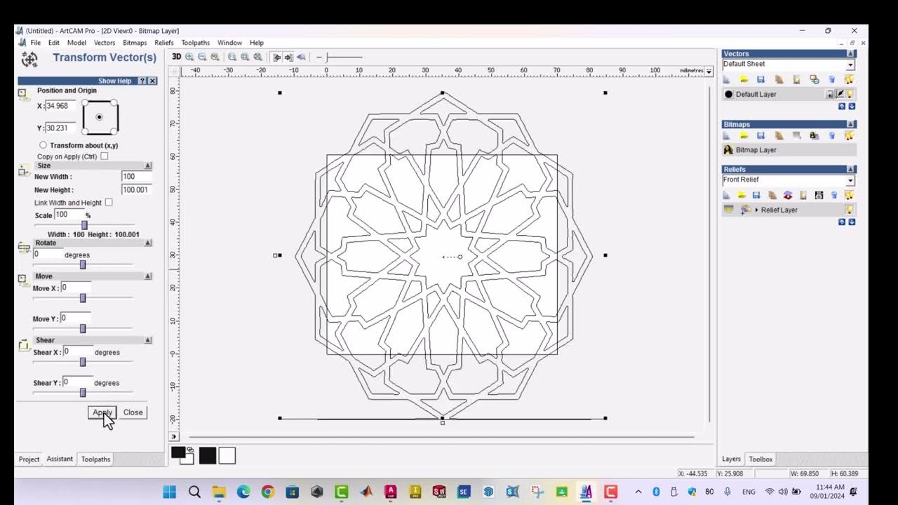 ArtCAM video 19 How to convert Bitmap to vectors, reduce colour - YouTube