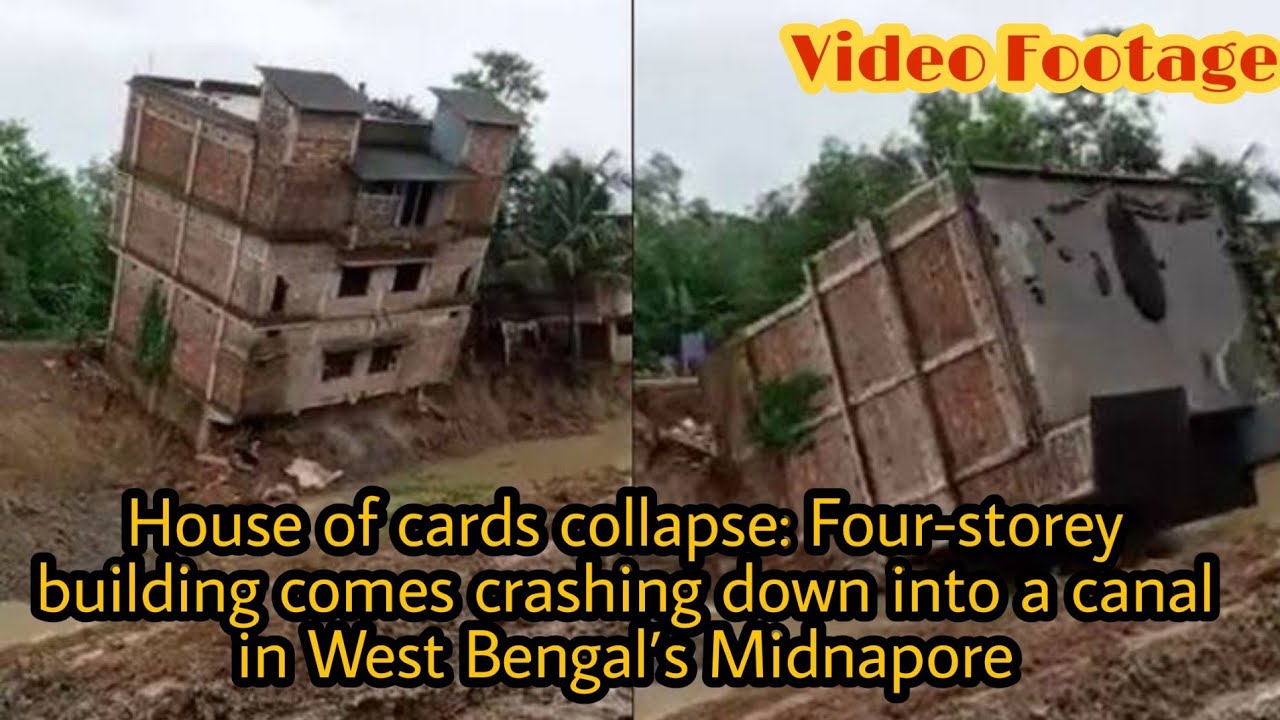 House of cards collapse: Four-storey building comes crashing down into ...
