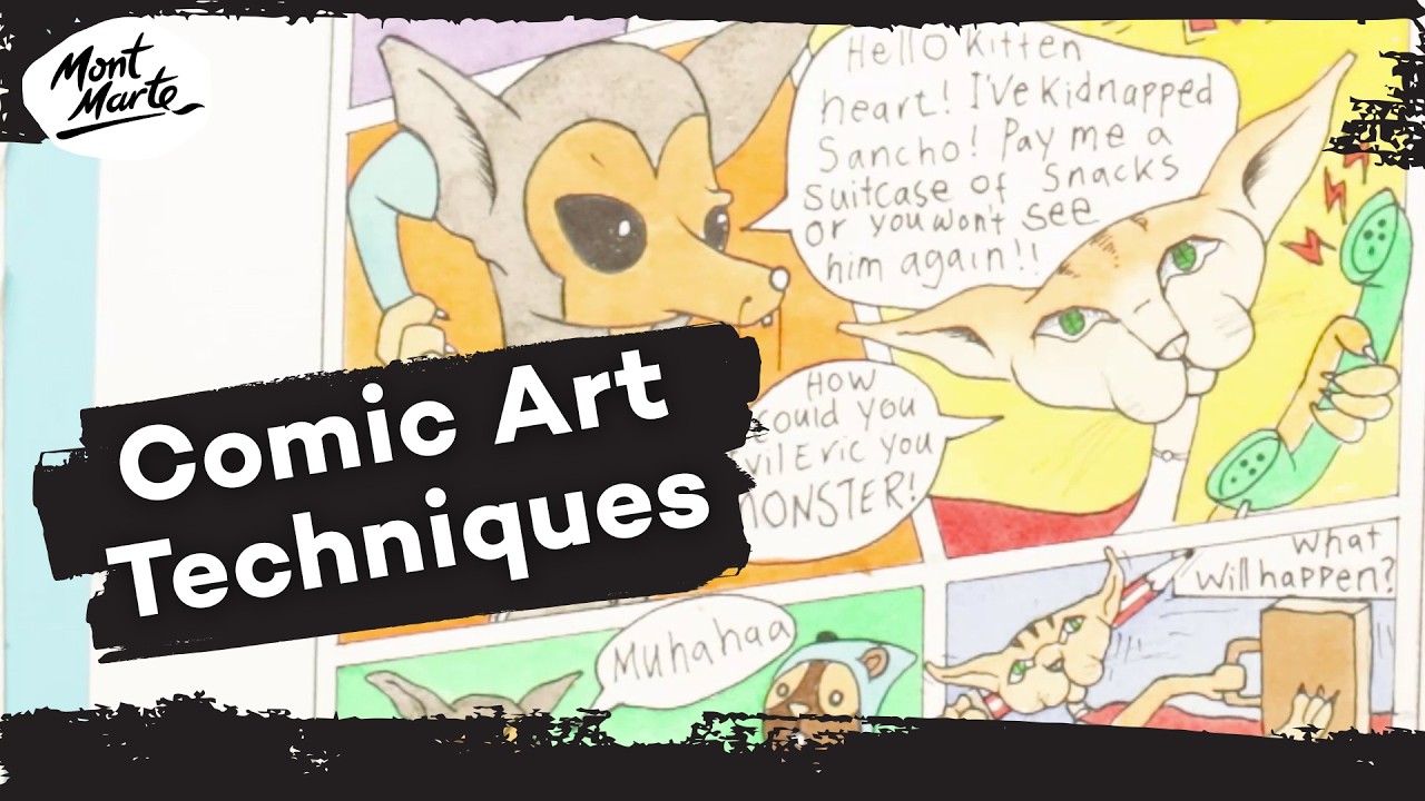 8 Comic Art Techniques - YouTube