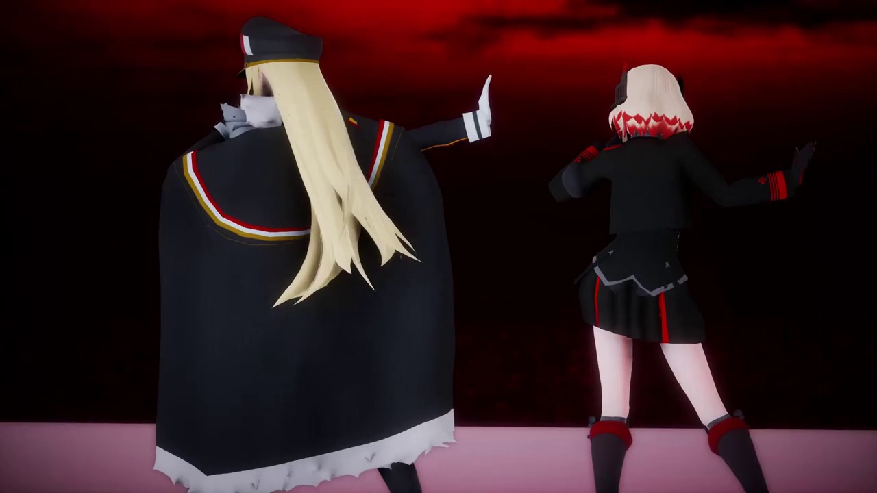 AzurLane MMD | Love Me If You Can 【ローンRoon & ビスマルクBismarck】 - YouTube