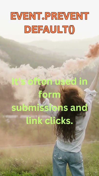 Event.preventdefault() in JavaScript - YouTube