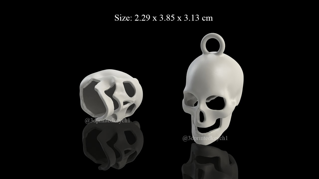 3D Print Keychain || Skull - YouTube