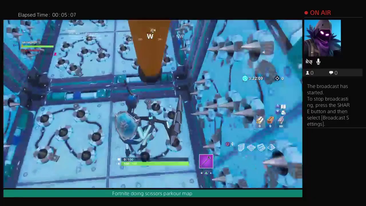 FORTNITE doing scissors new parkour map - YouTube