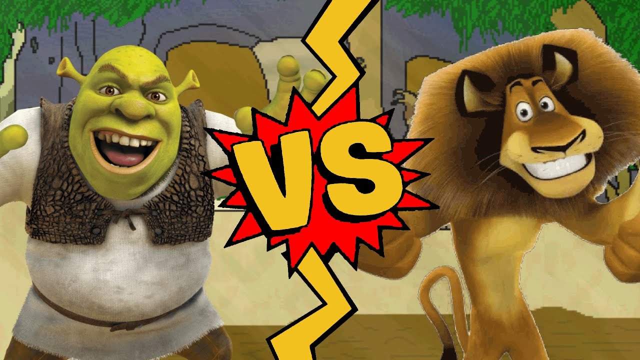 M.U.G.E.N. Battles | Shrek vs Alex the Lion | Shrek vs Madagascar - YouTube