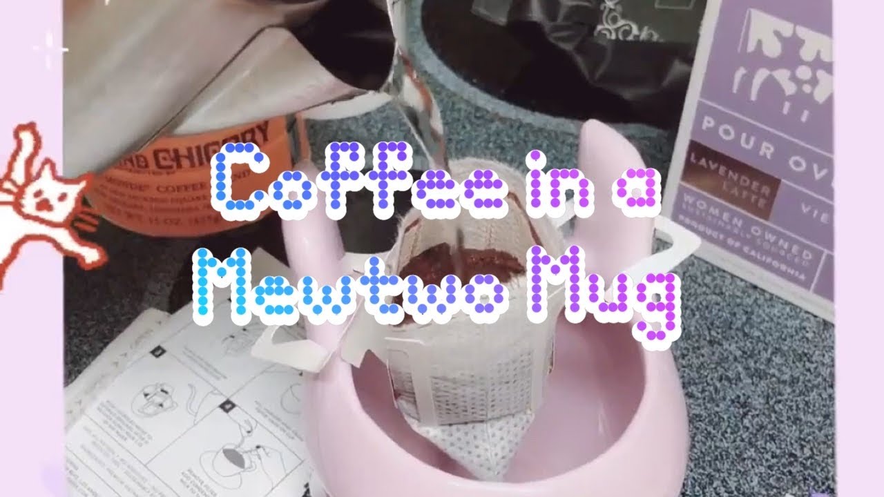Pour Over Coffee in a Mewtwo Mug - YouTube