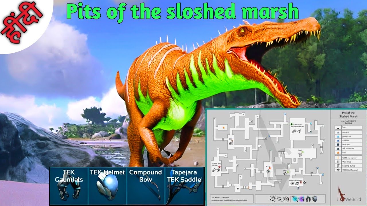 ark mobile complete dungeon pits of the sloshed marsh - YouTube
