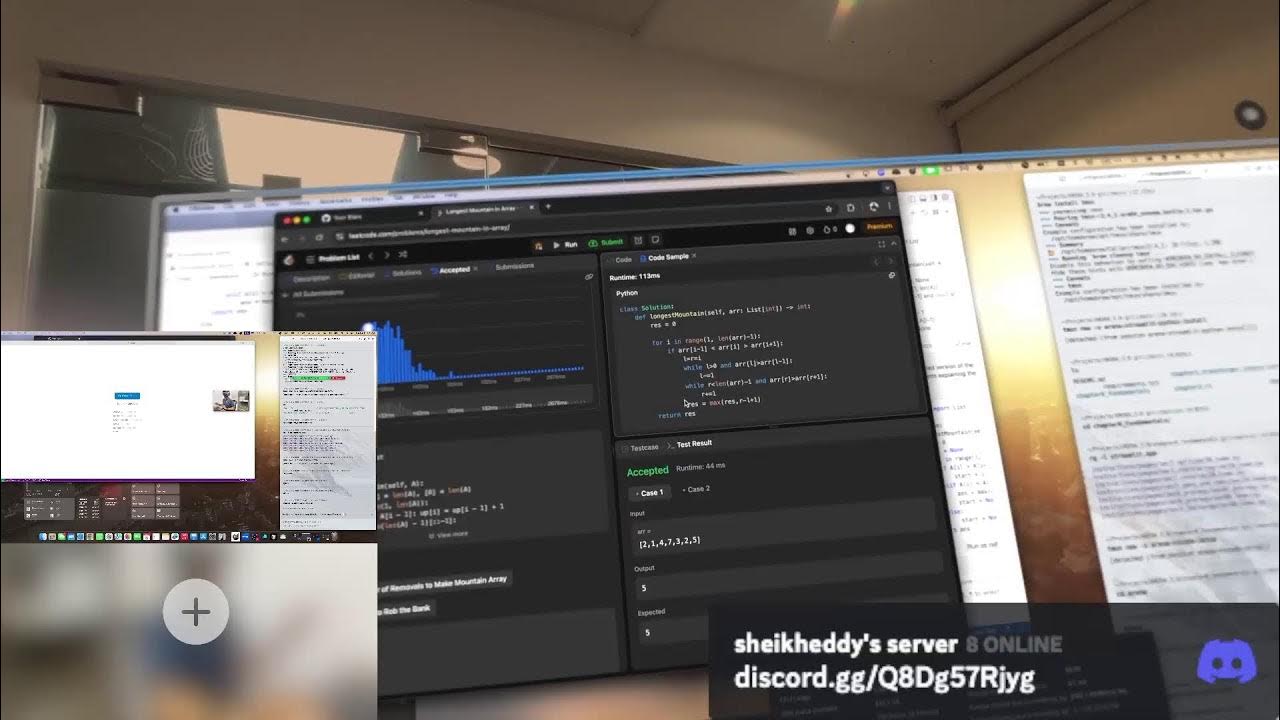ARENA Leetcode Questions w/Apple Vision Pro - YouTube