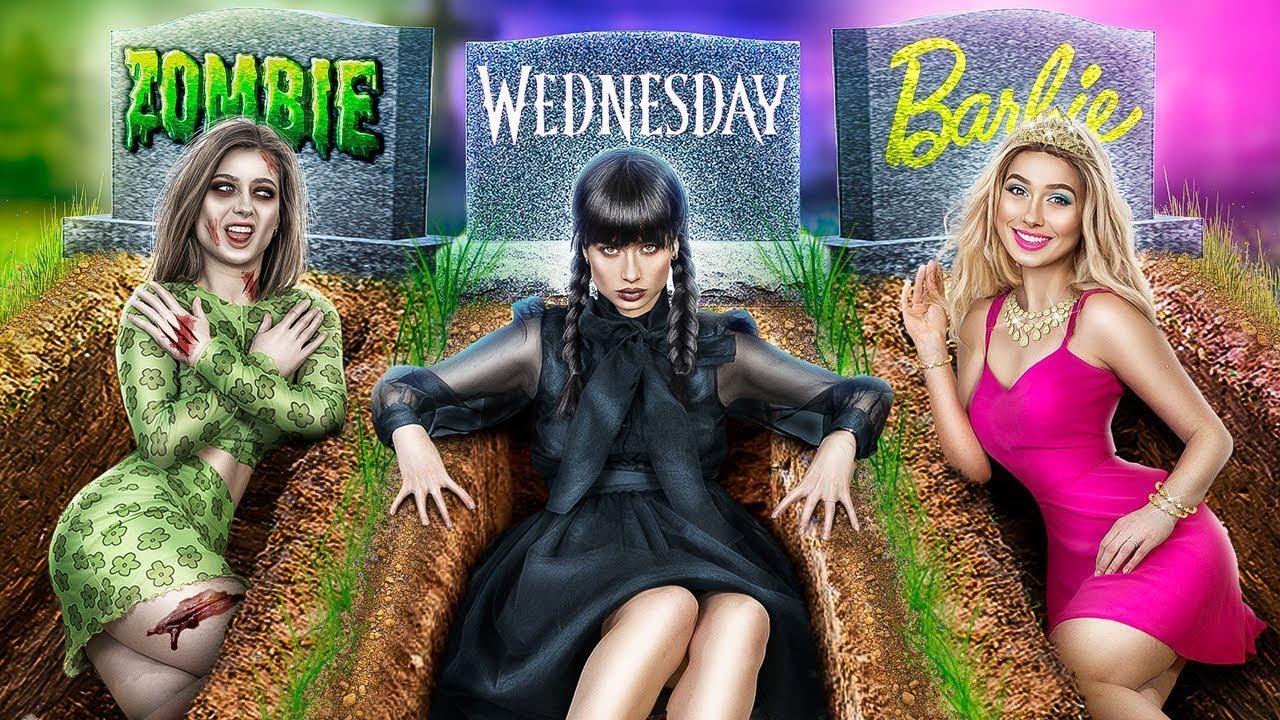 Makeover Van Nerd Zombie Naar Populaire Barbie! Wednesday Addams En ...